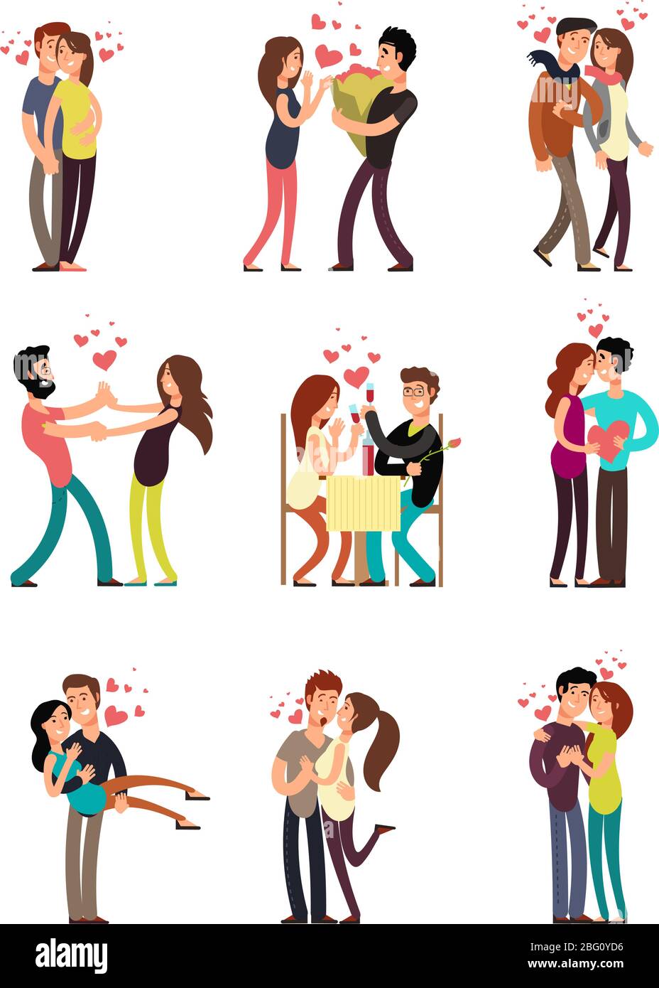 Liebespaare cartoon Stock-Vektorgrafiken kaufen - Alamy