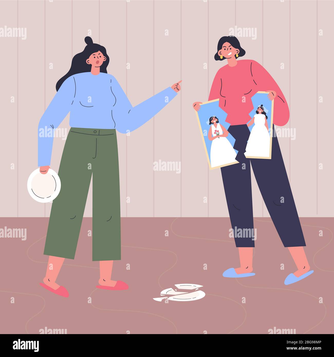 Streit cartoon Stock-Vektorgrafiken kaufen - Alamy