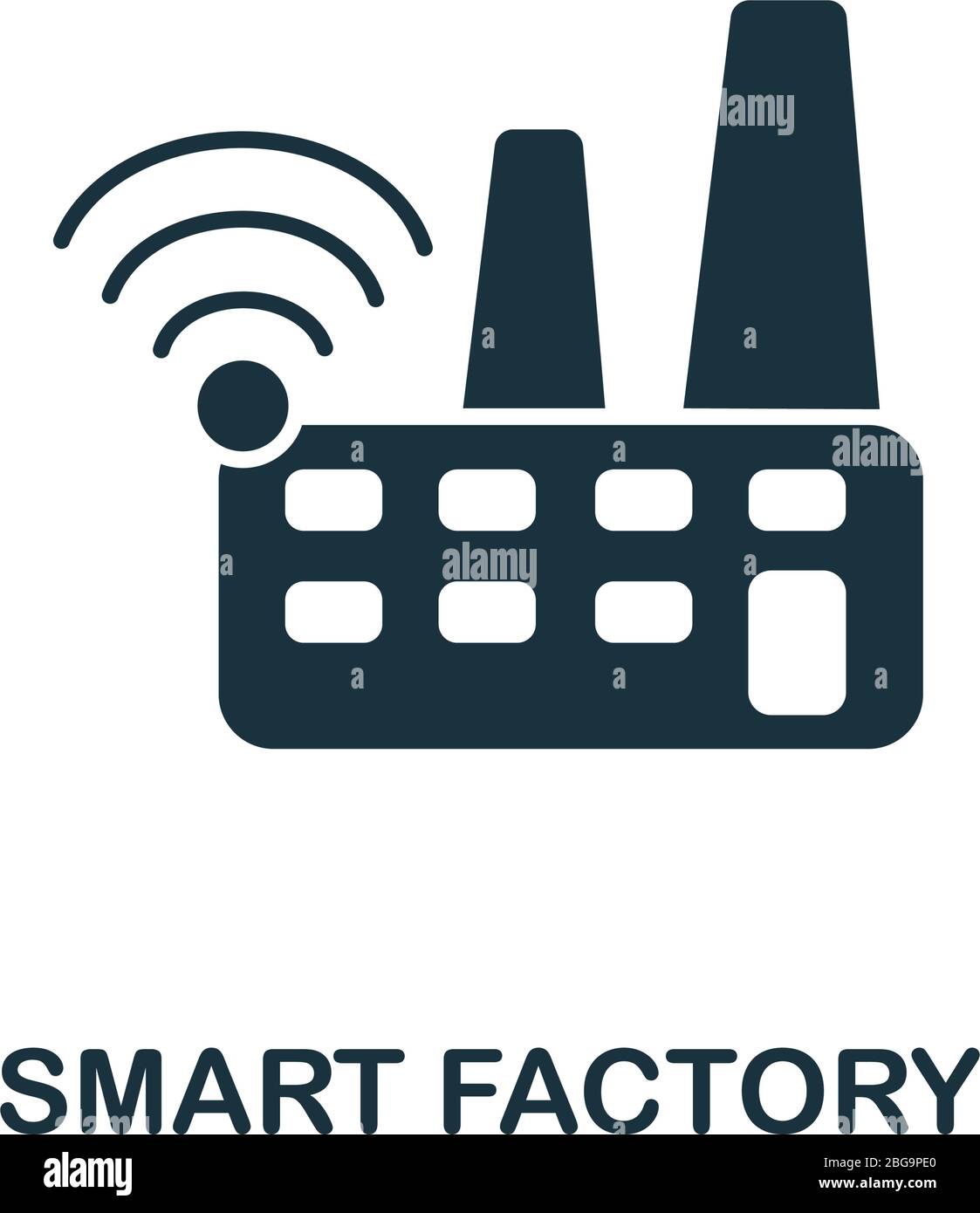 Smart Factory Icon aus der Digitalisierungs-Kollektion. Einfache Linie ...