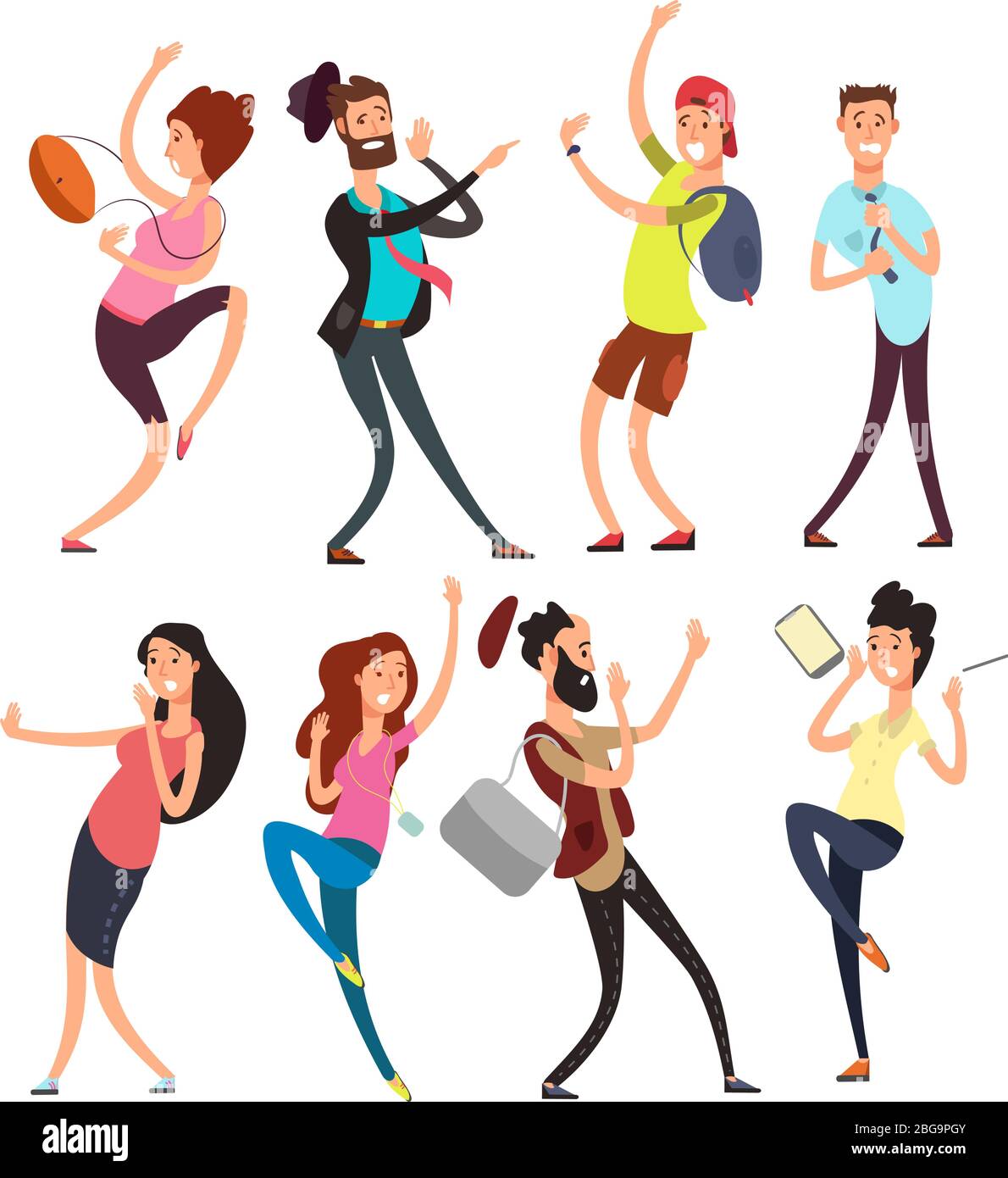 Angst vor Menschen. Besorgte und verängstigte Männer und Frauen ...