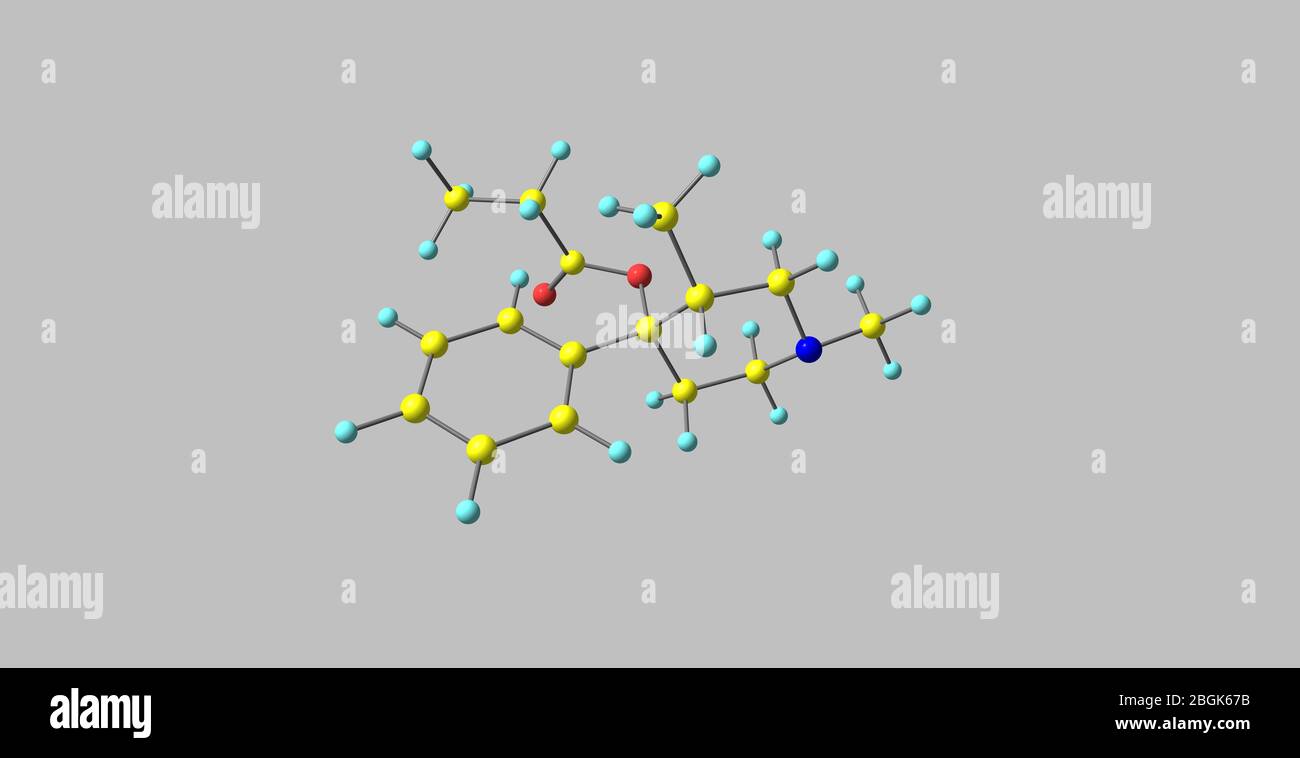 Prodine - Prisilidin - molekulare Struktur. Es ist ein Opioid ...