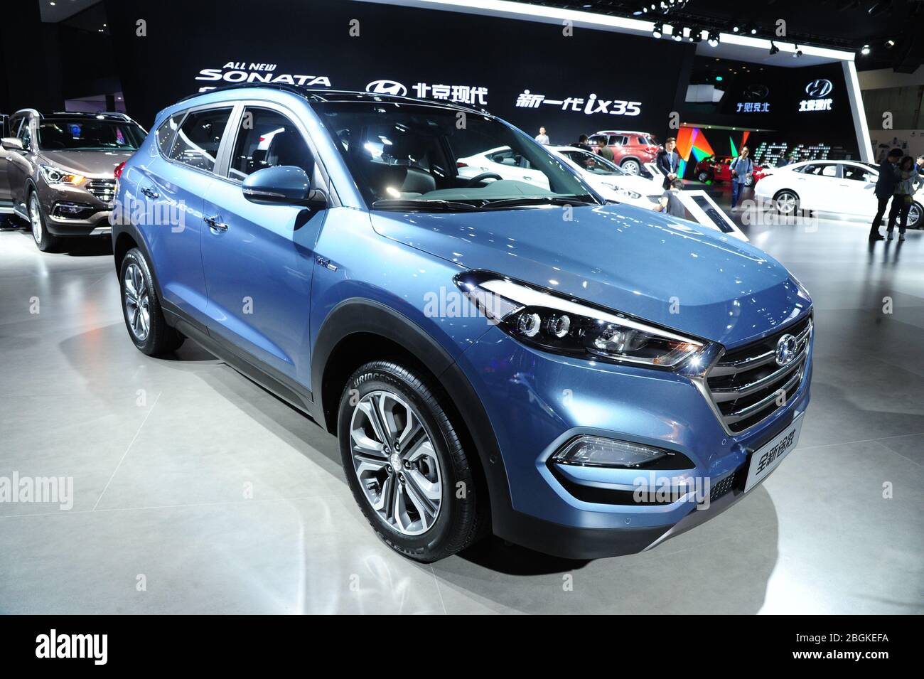 --DATEI--EIN Modell von Beijing Hyundai Motor, ein Automobil-Hersteller ...
