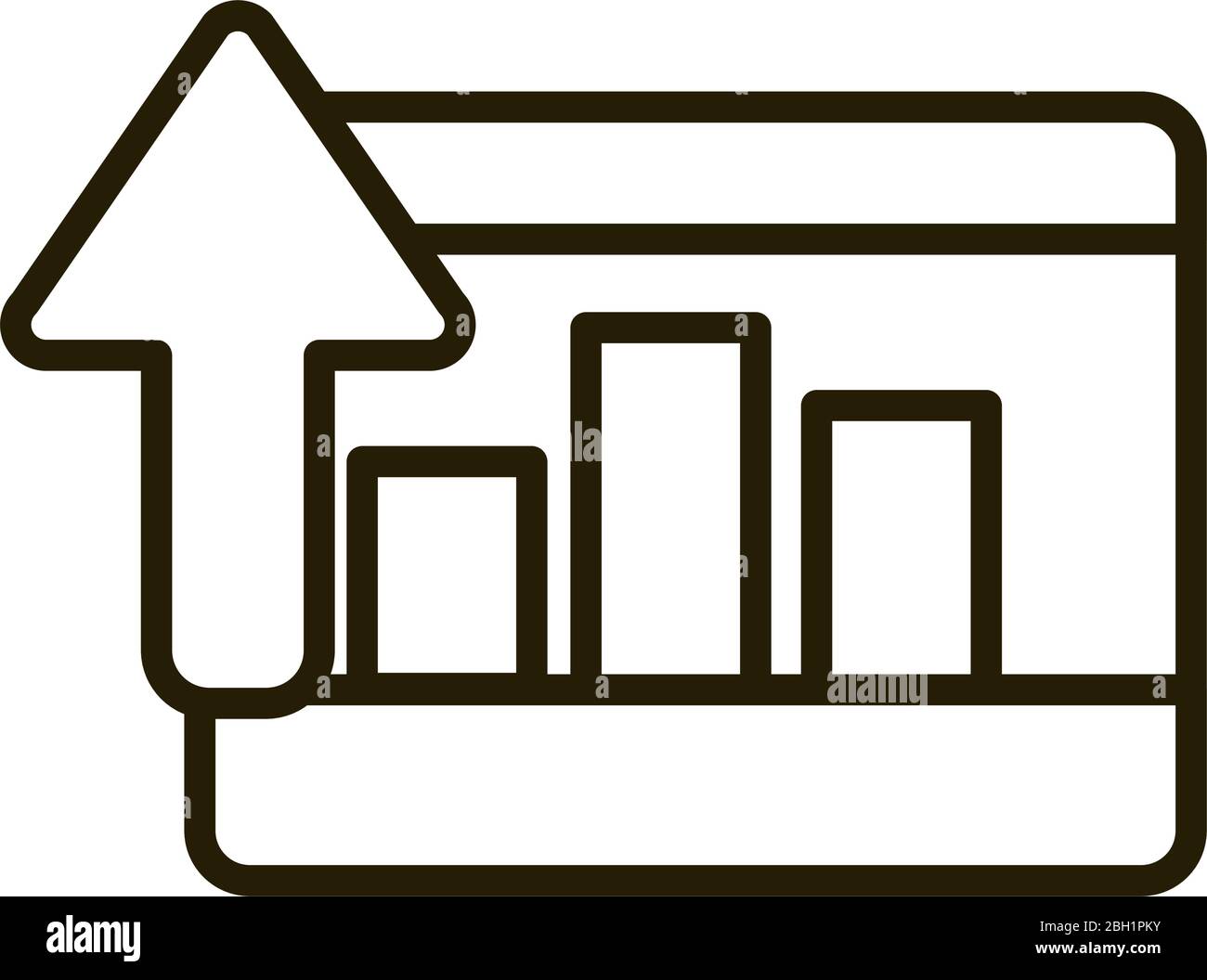 Tablet Statistik Diagramm nach oben Pfeil Geschäft finanzielle Investitionen Vektor Illustration ...