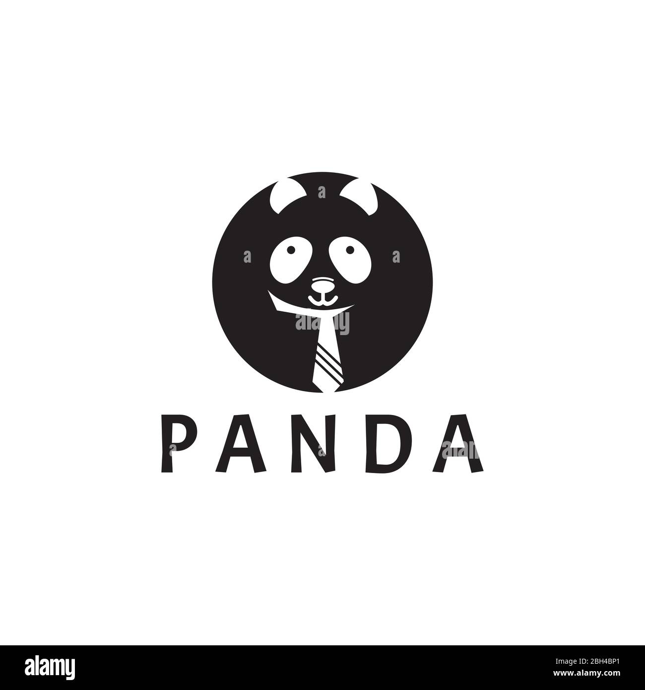 Niedlichen Panda Logo Design Vektor-Illustration Stock-Vektorgrafik - Alamy
