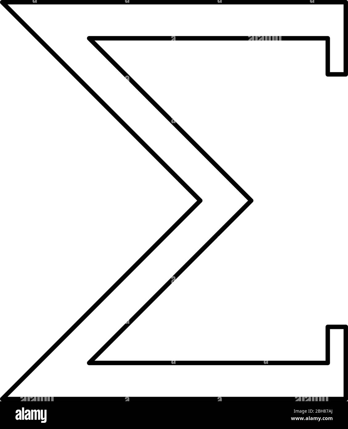 Sigma griechisch Symbol Großbuchstaben Großbuchstaben Schrift Symbol ...