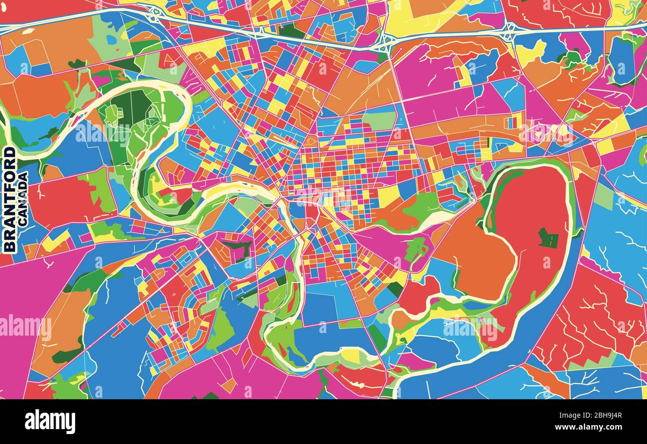 Mappa di brantford Stock-Vektorgrafiken kaufen - Alamy