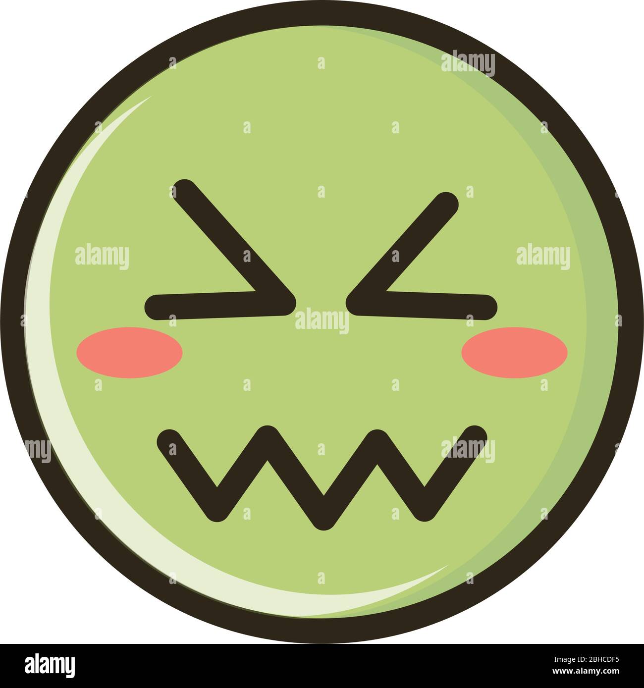 Verwirrt lustige Smiley Emoticon Gesicht Ausdruck Vektor Illustration ...