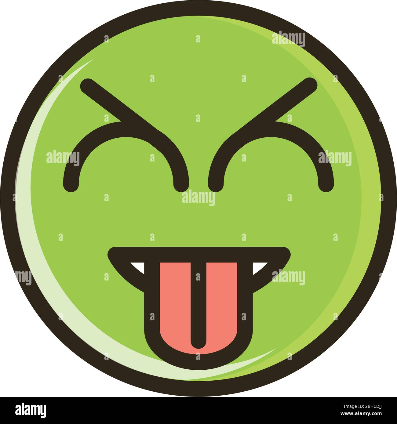 Zunge aus lustigen Smiley Emoticon Gesicht Ausdruck Vektor Illustration ...