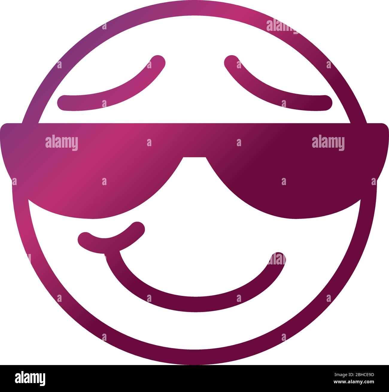 Sonnenbrille lustige Smiley Emoticon Gesicht Ausdruck Vektor ...