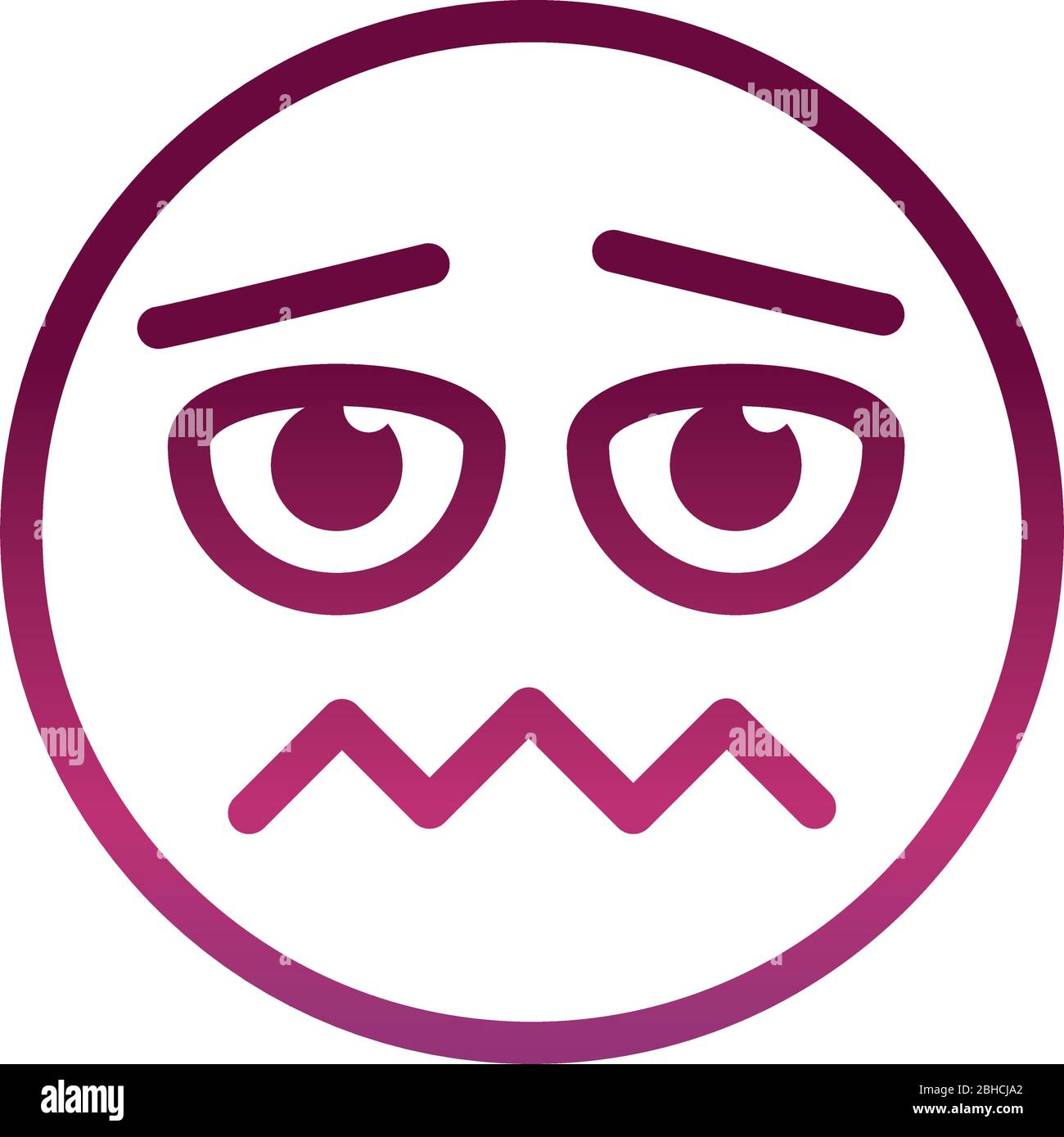 Angst lustig Smiley Emoticon Gesicht Ausdruck Vektor Illustration ...