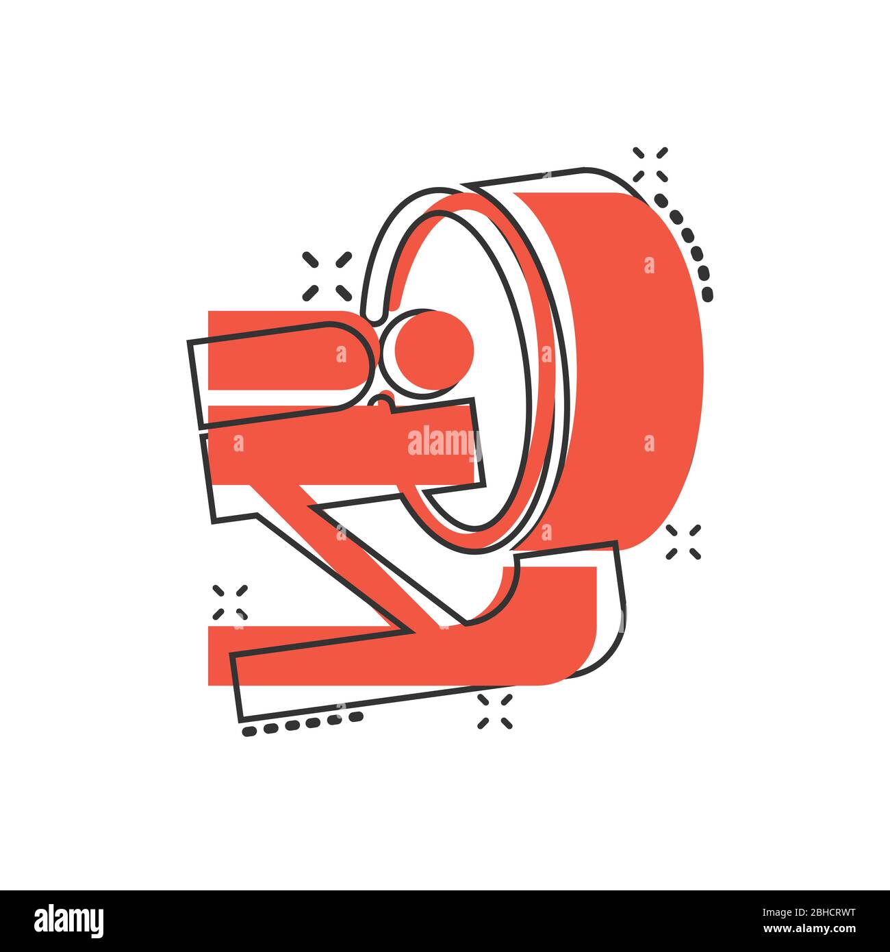Radiologie-Symbol im Comic-Stil. Tomographie Cartoon Vektor ...