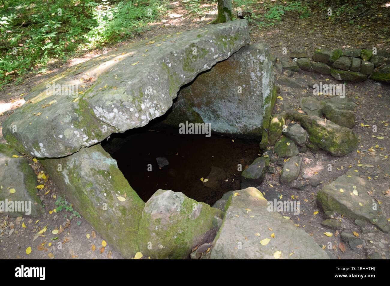 Dolmen in Shapsug. Wald in der Stadt in der Nähe des Dorfes ...