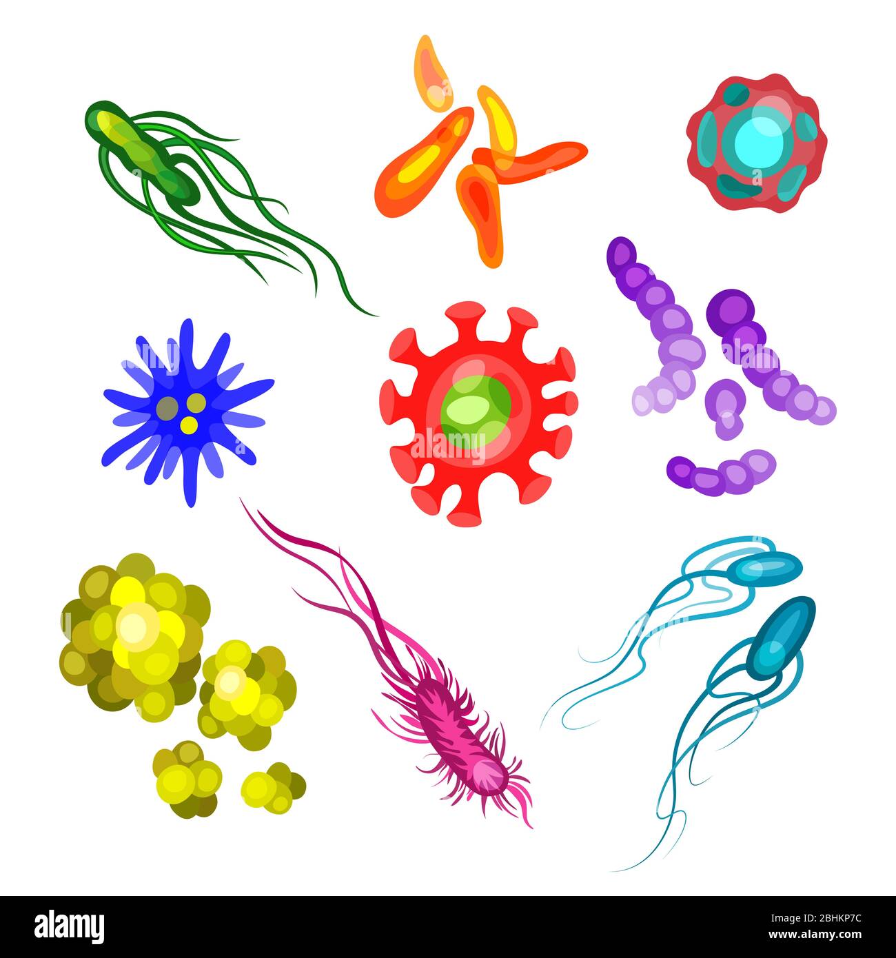 Bakterien cartoon Ausgeschnittene Stockfotos und -bilder - Alamy