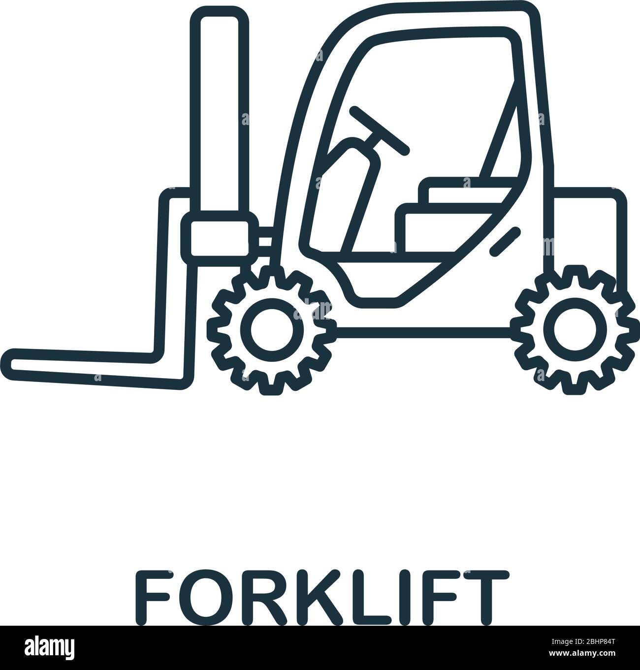 Gabelstaplersymbol. Einfaches Linienelement Gabelstapler Symbol für ...