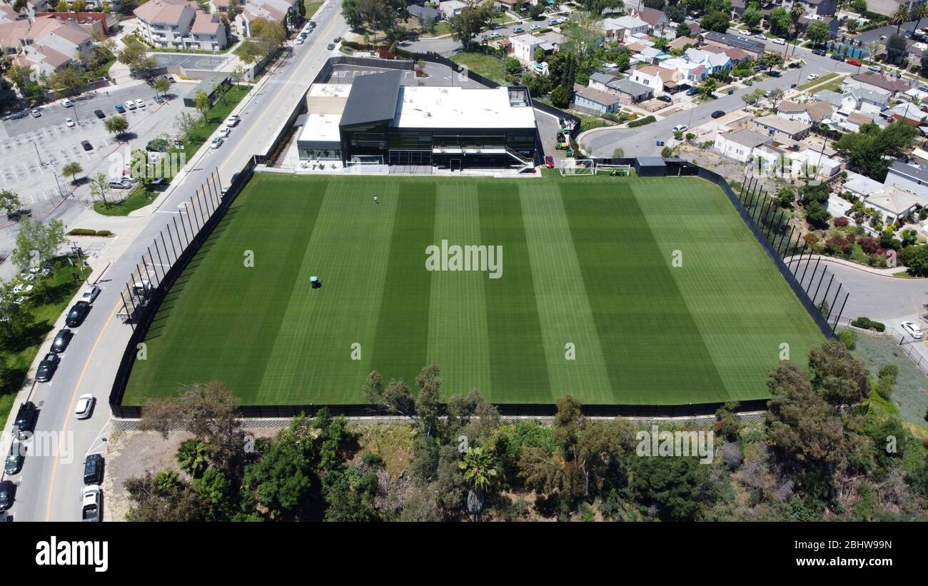 Los Angeles, Usa. April 2020. Allgemeine Luftaufnahme des Los Angeles ...