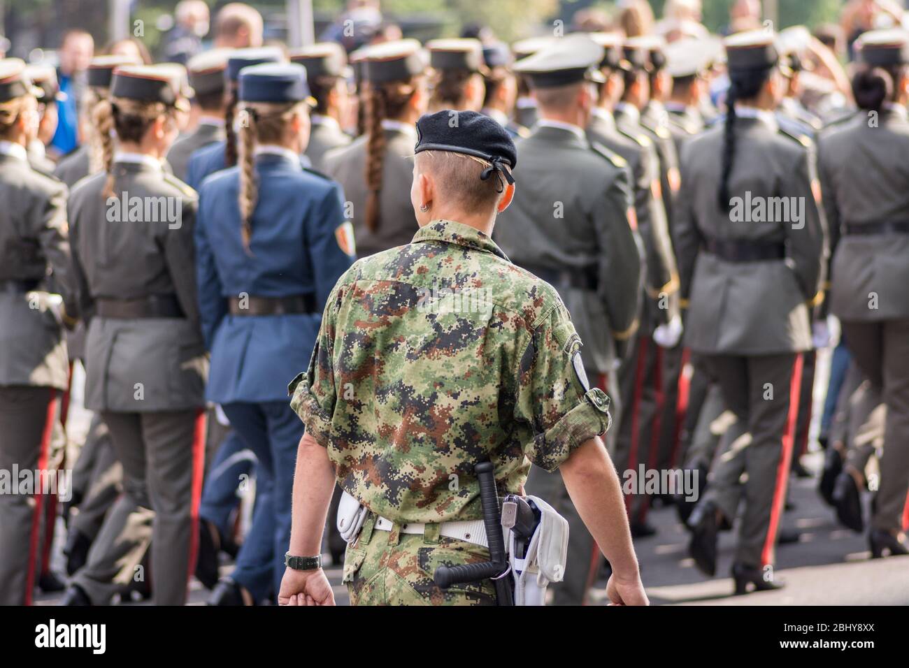 Belgrad / Serbien - 8. September 2018: Förderung der jüngsten Offiziere ... Belgrad / Serbien - 8. September 2018: Förderung der jüngsten Offiziere ...