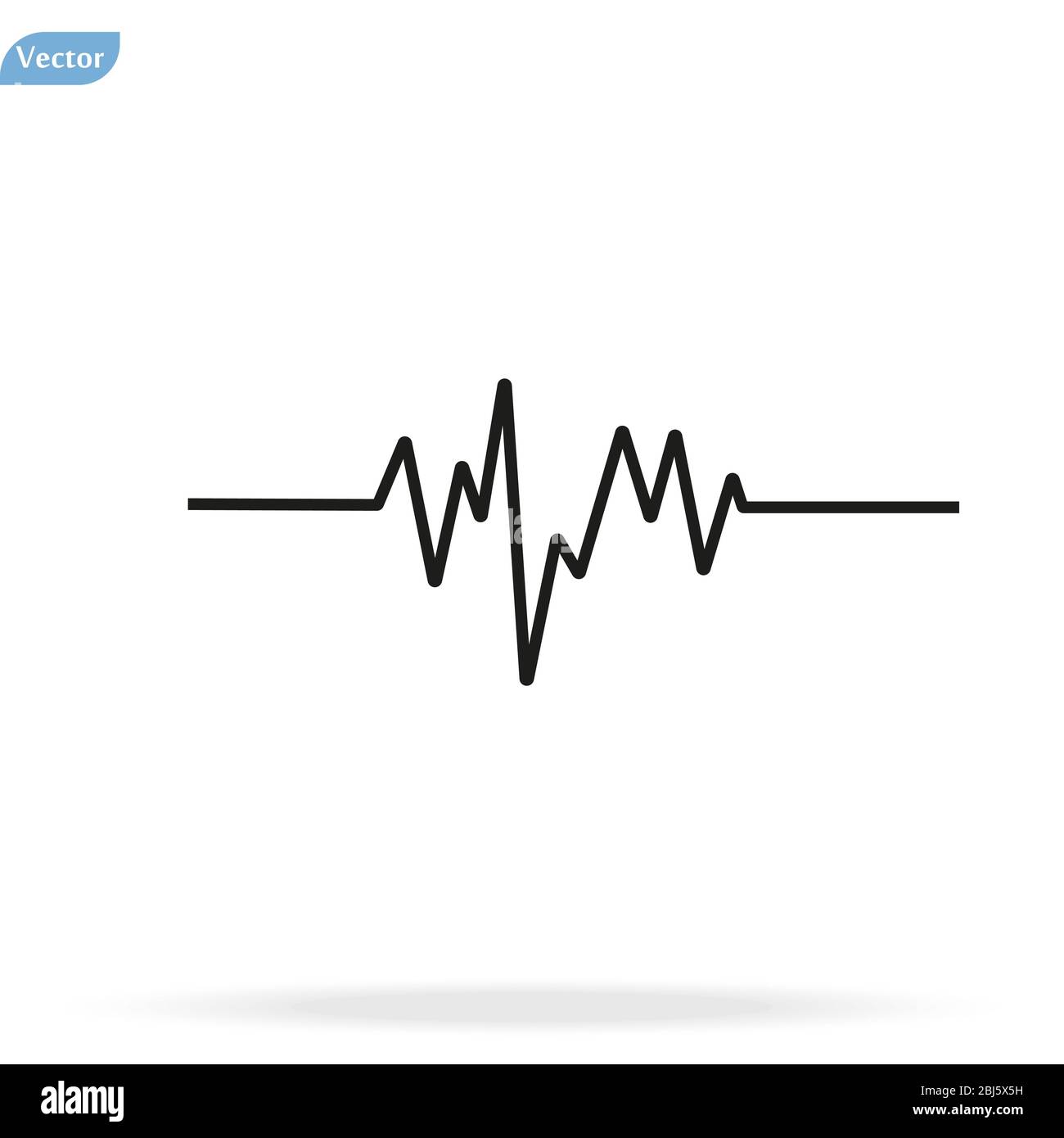 Puls Herzfrequenz Vektor-Symbol in flacher Form. Herzfrequenz, Symbol ...