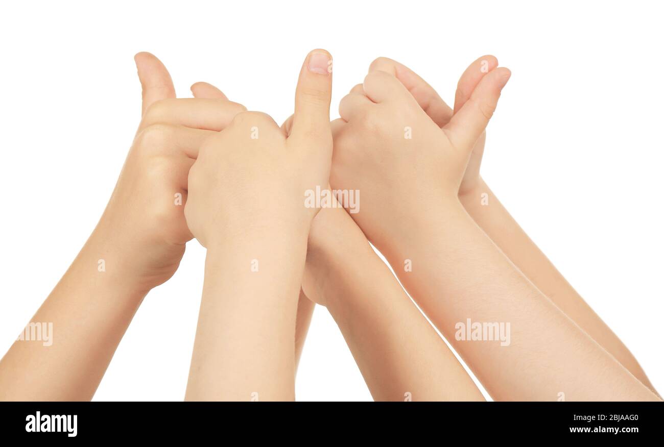 Kids hands isolated -Fotos und -Bildmaterial in hoher Auflösung – Alamy
