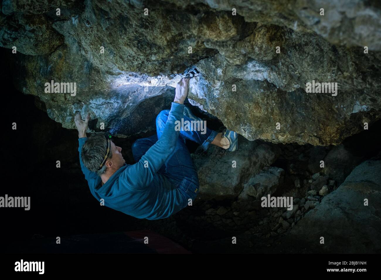 Male Climber Free Climbing Stockfotos und -bilder Kaufen - Alamy