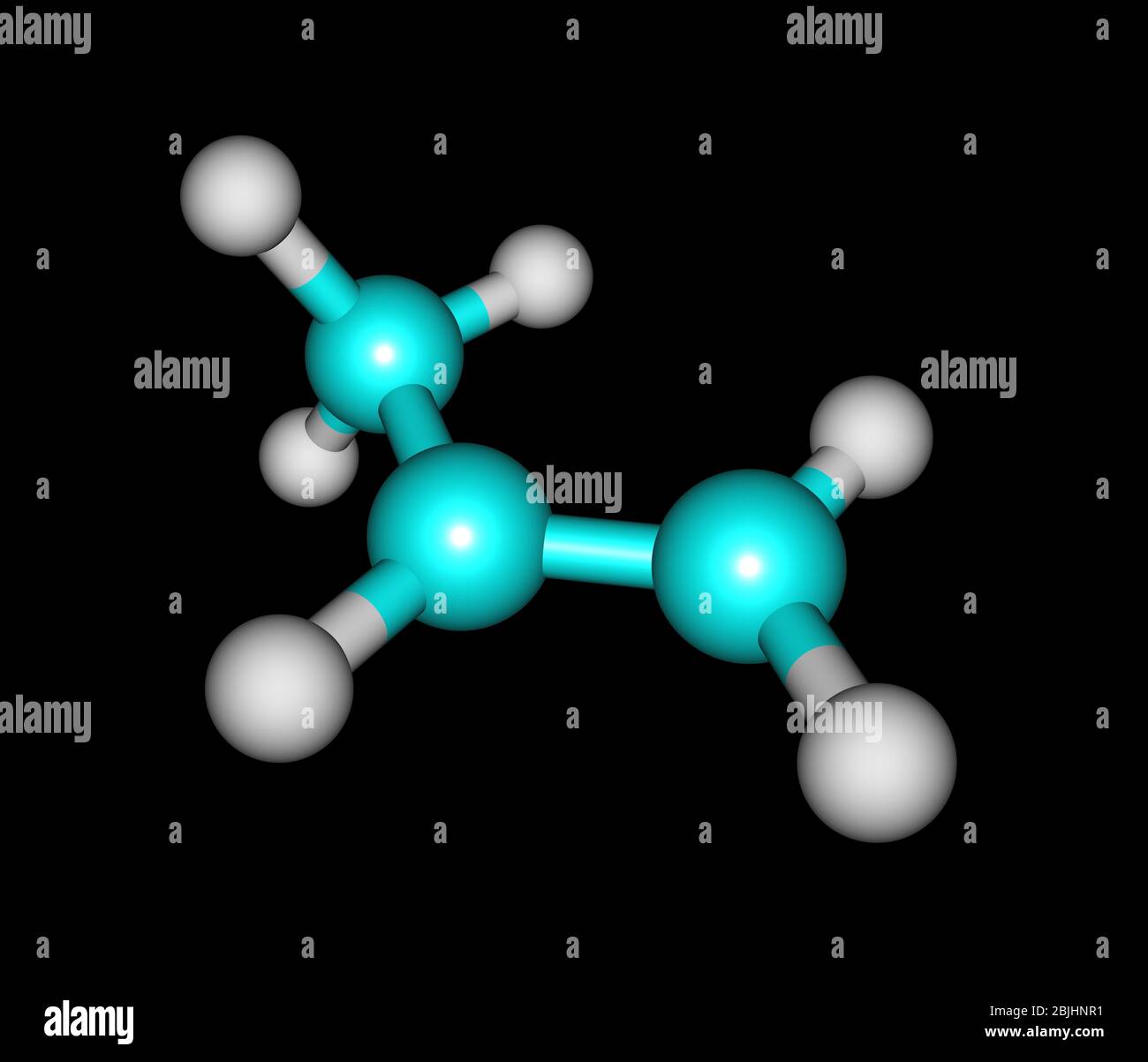 Chemical structure propylene propene polypropylene -Fotos und ...