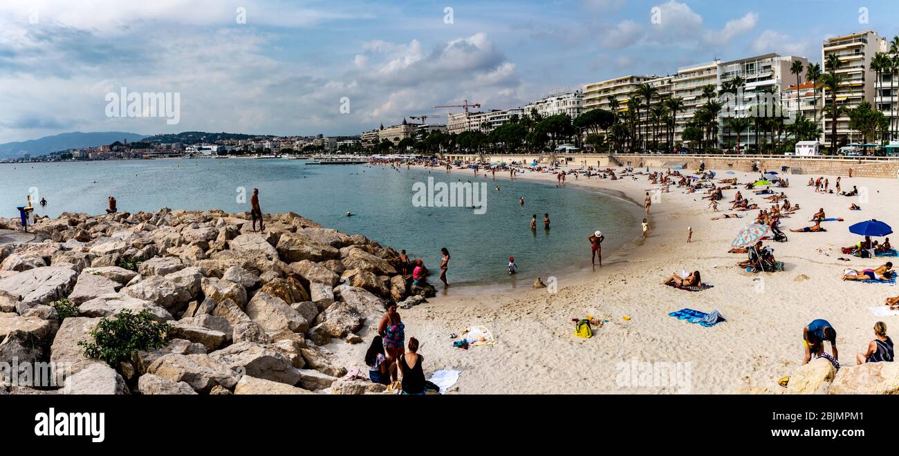 Strand von Cannes Gazagnaire, Cote d'Azur, Provence, Frankreich ...