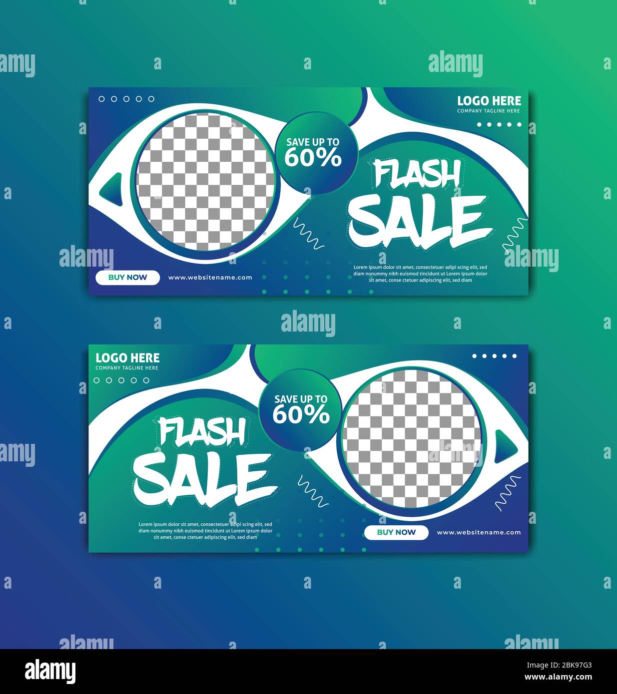 Web banner türkiser farbverlauf Stock-Vektorgrafiken kaufen - Alamy