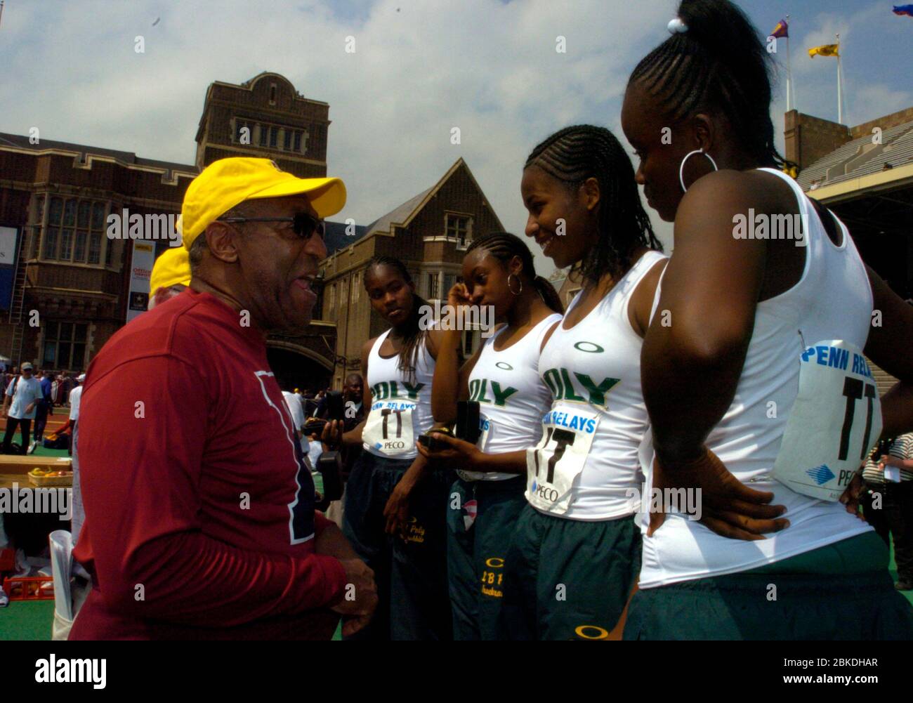 Philadelphia, Usa. April 2004. Bill Cosby spricht mit den Long Beach ...