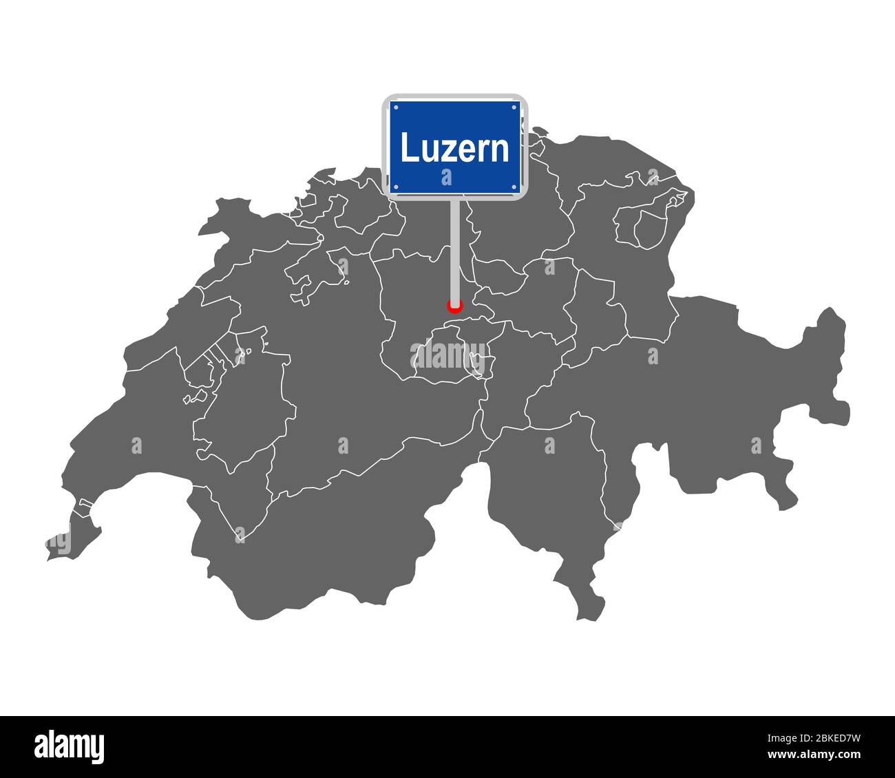 Luzern Map Stockfotos und -bilder Kaufen - Alamy