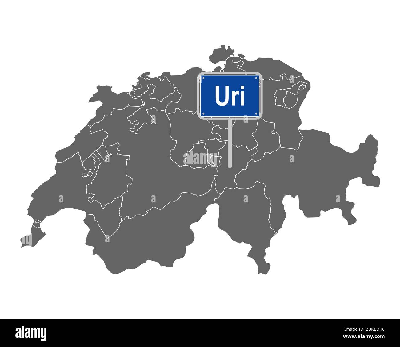 Kanton uri karte Ausgeschnittene Stockfotos und -bilder - Alamy