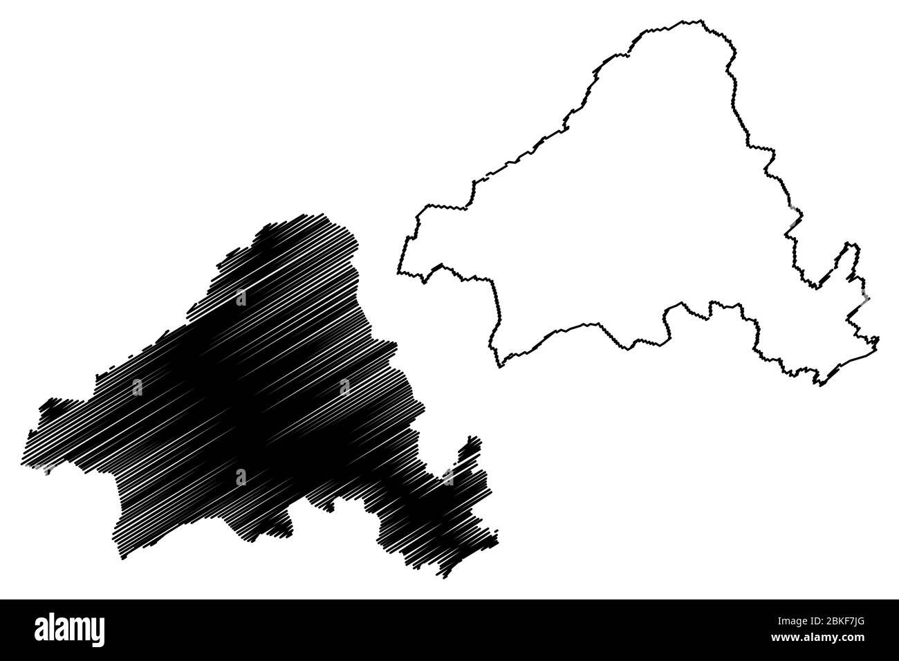 Stadt Solingen (Bundesrepublik Deutschland, Nordrhein-Westfalen) Karte ...