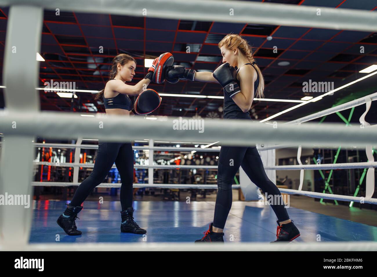 Female boxing sparring -Fotos und -Bildmaterial in hoher Auflösung – Alamy