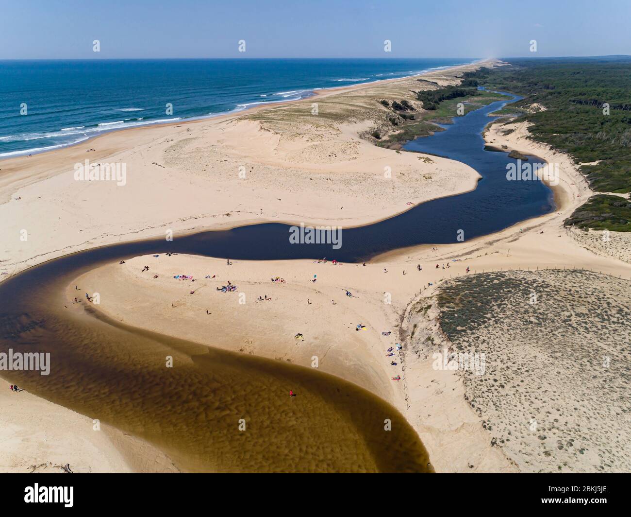 Frankreich, Landes, Vielle-Saint-Girons, Saint-Girons Plage, Moliets-et ...