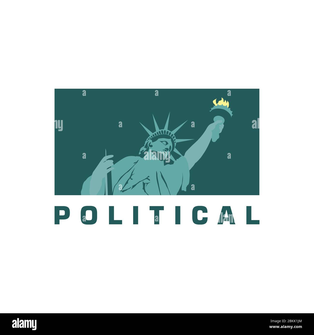 Statue of liberty, usa vector logo Ausgeschnittene Stockfotos und ...