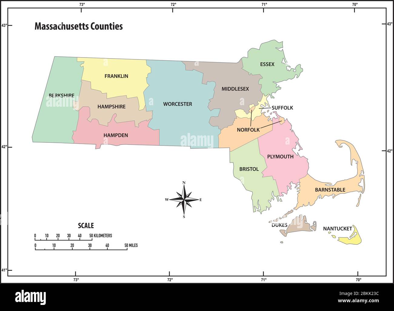 Political map of massachusetts -Fotos und -Bildmaterial in hoher ...
