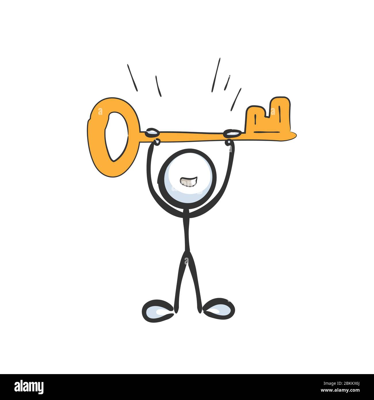 Finden Sie einen Weg zum Erfolg. Halten Sie einen Schlüssel ...