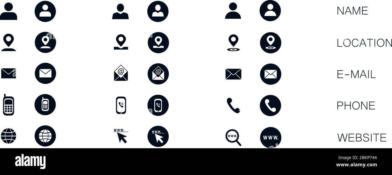 Satz moderner Vektor-Business-Symbole auf weißem Hintergrund isoliert ...
