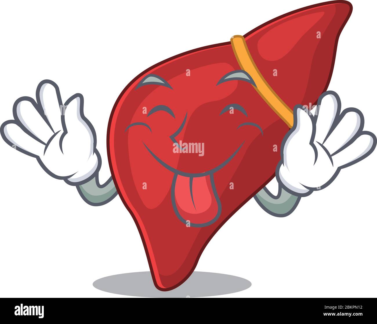 Ein amüsantes Gesicht gesunde menschliche Leber Cartoon-Design mit ...