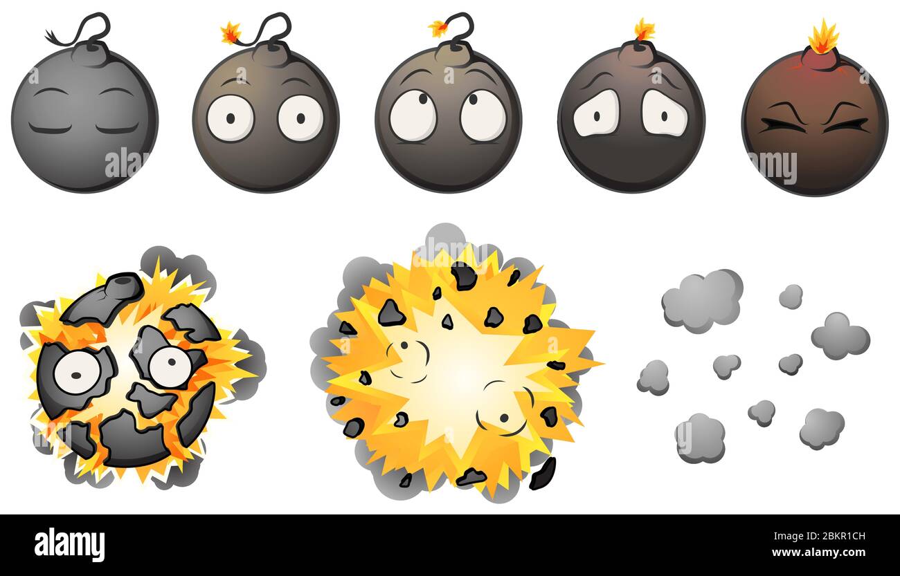 Cartoon Explosion Animation Animation Für Spiel Comic Explosion