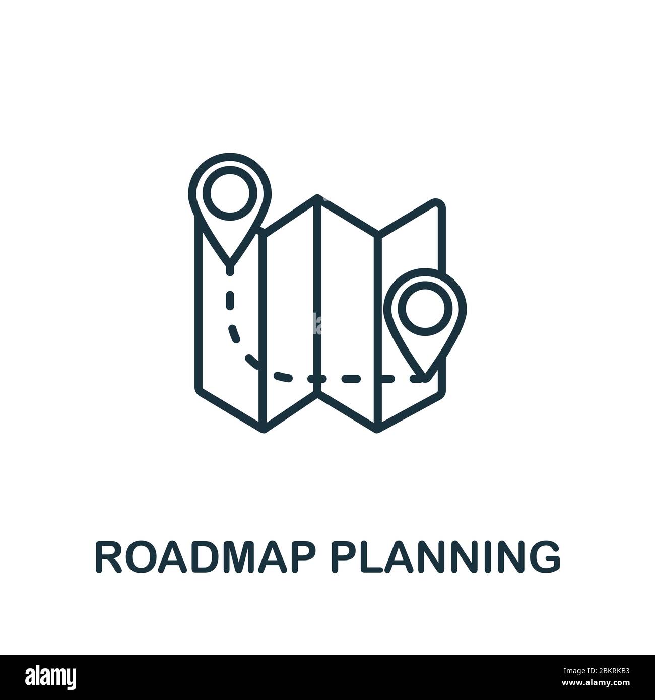 Symbol für die Roadmap-Planung aus der Sammlung für ...