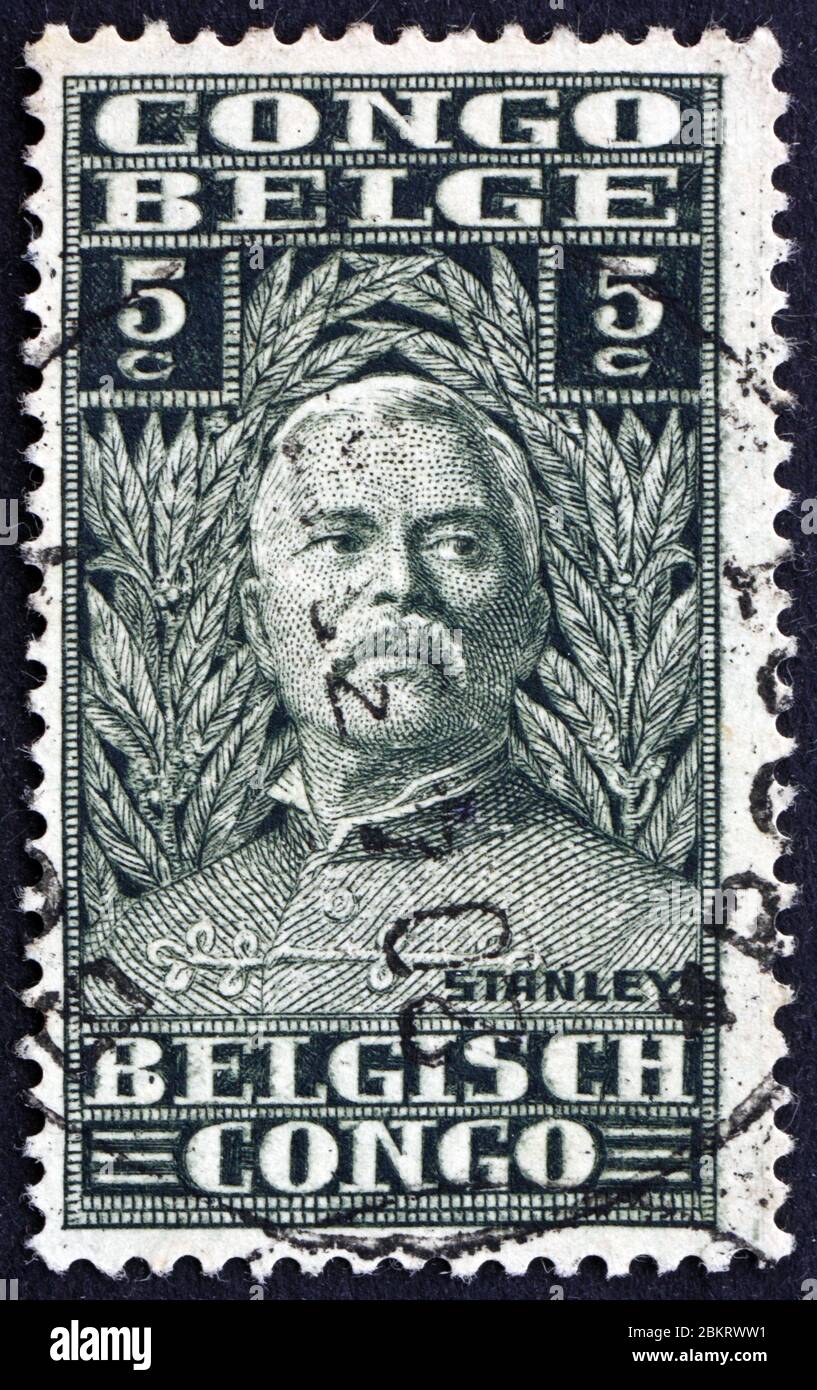 BELGISCHER KONGO - UM 1928: Eine im belgischen Kongo gedruckte ...