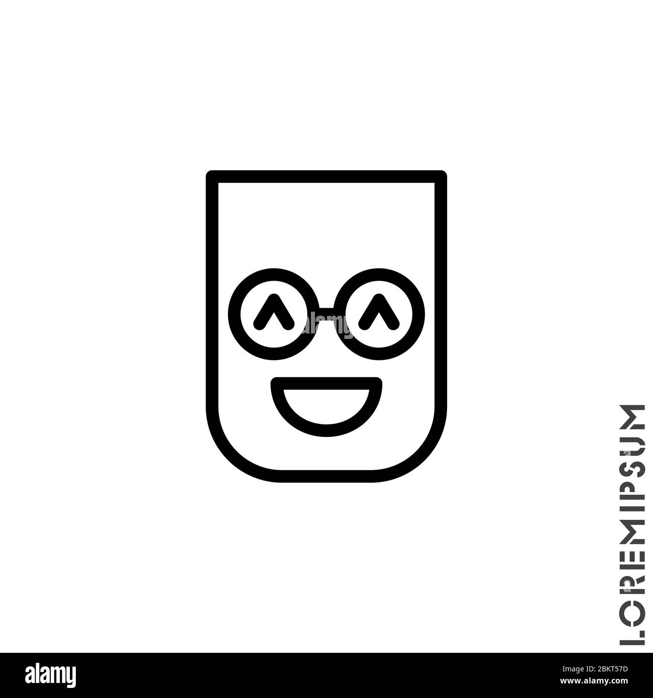 Lachend, Emotion-Symbol. Spaß, Gesicht Vektor. Humor, Lächeln, Smiley ...