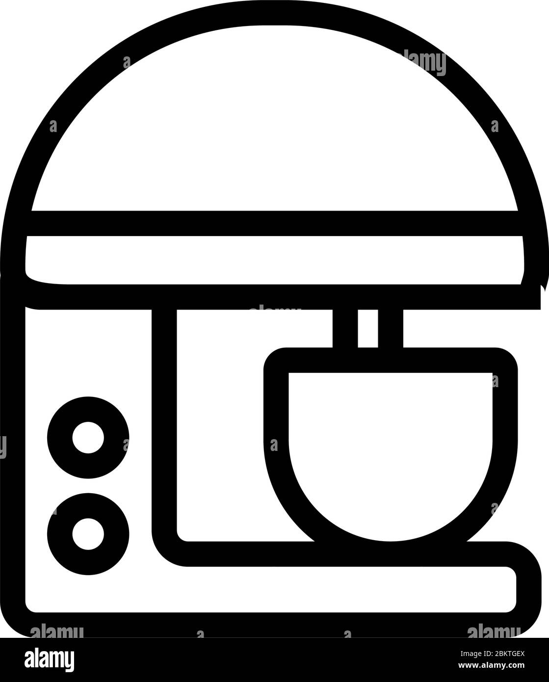 Automatische stationäre Mixer Symbol Vektor Umriss Illustration Stock ...