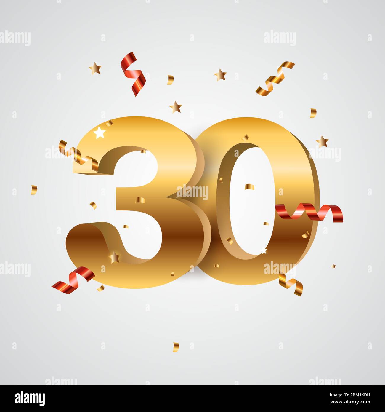 Vorlage Logo 30 Jahre Jubiläum Illustration Stock-Vektorgrafik - Alamy
