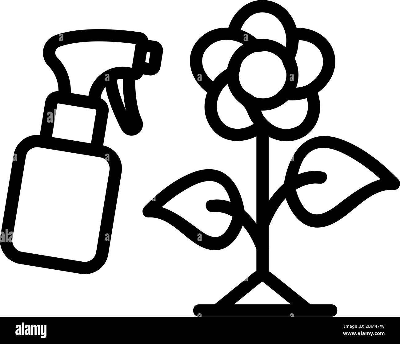 Sprühen Blume Spender Symbol Vektor Umriss Illustration Stock ...