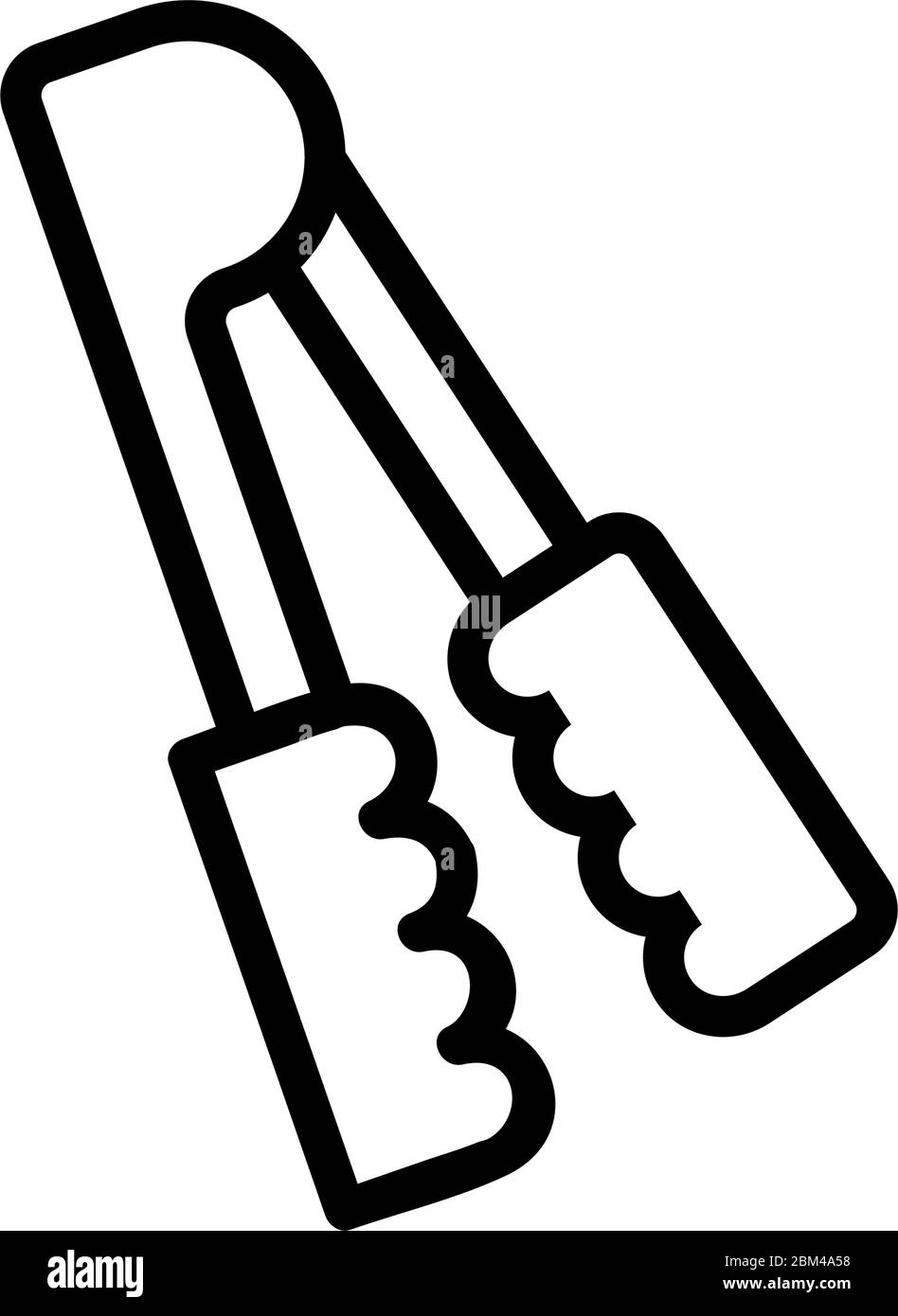 Knoblauchklee mit Silikon-Griffe Symbol Vektor-Kontur Illustration ...