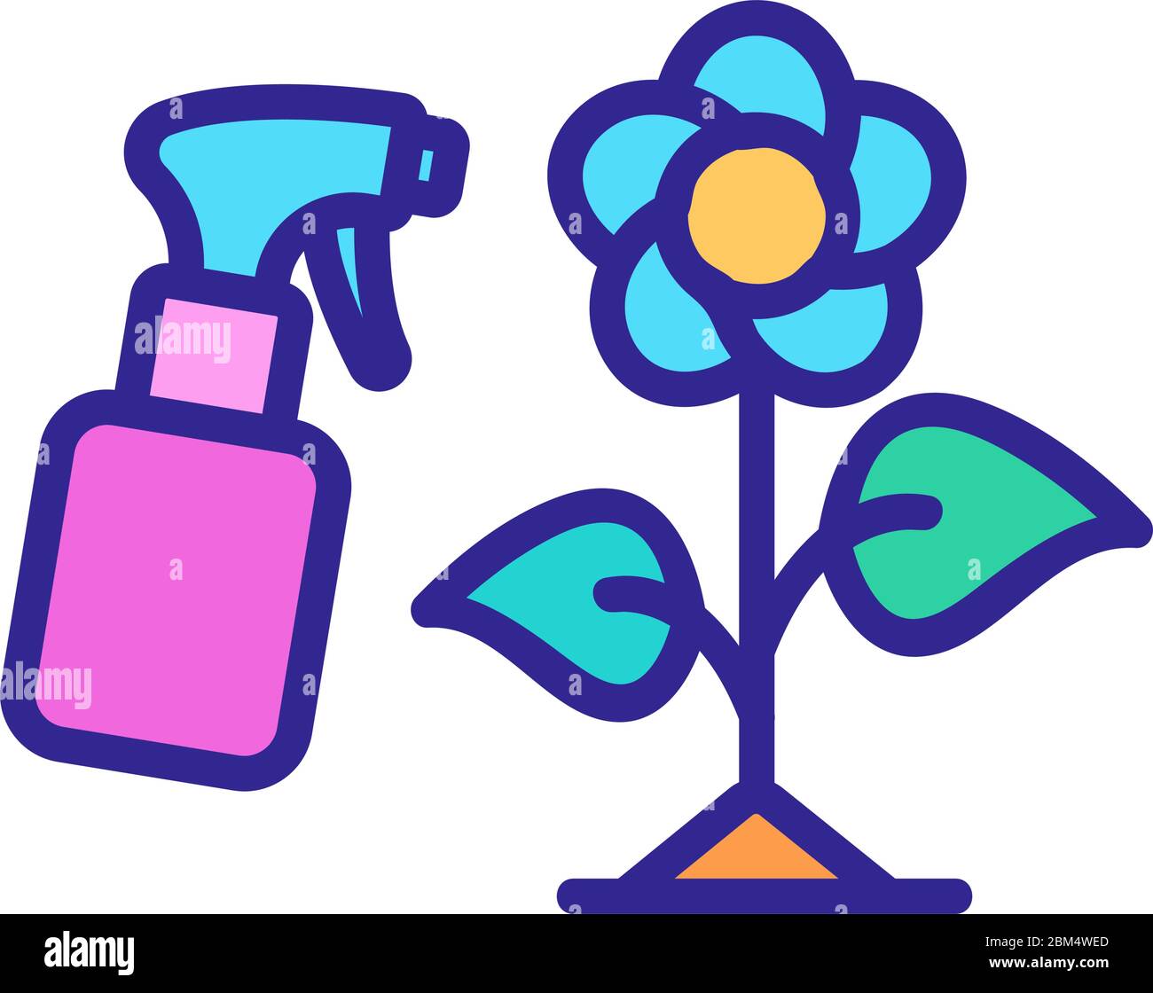 Sprühen Blume Spender Symbol Vektor Umriss Illustration Stock ...
