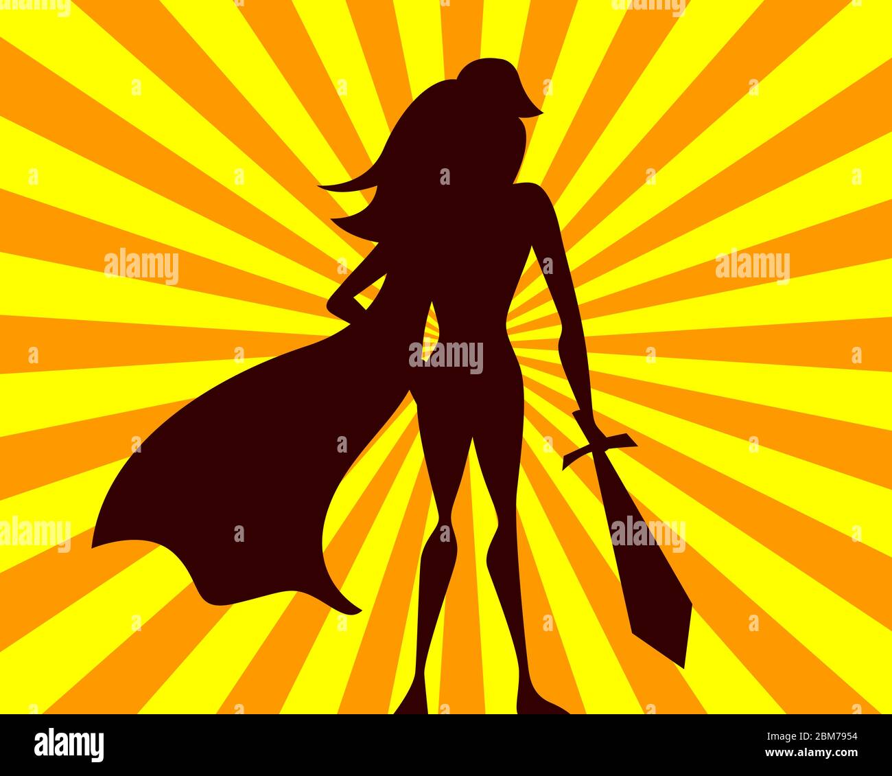 Superwoman silhouette Stock-Vektorgrafiken kaufen - Alamy