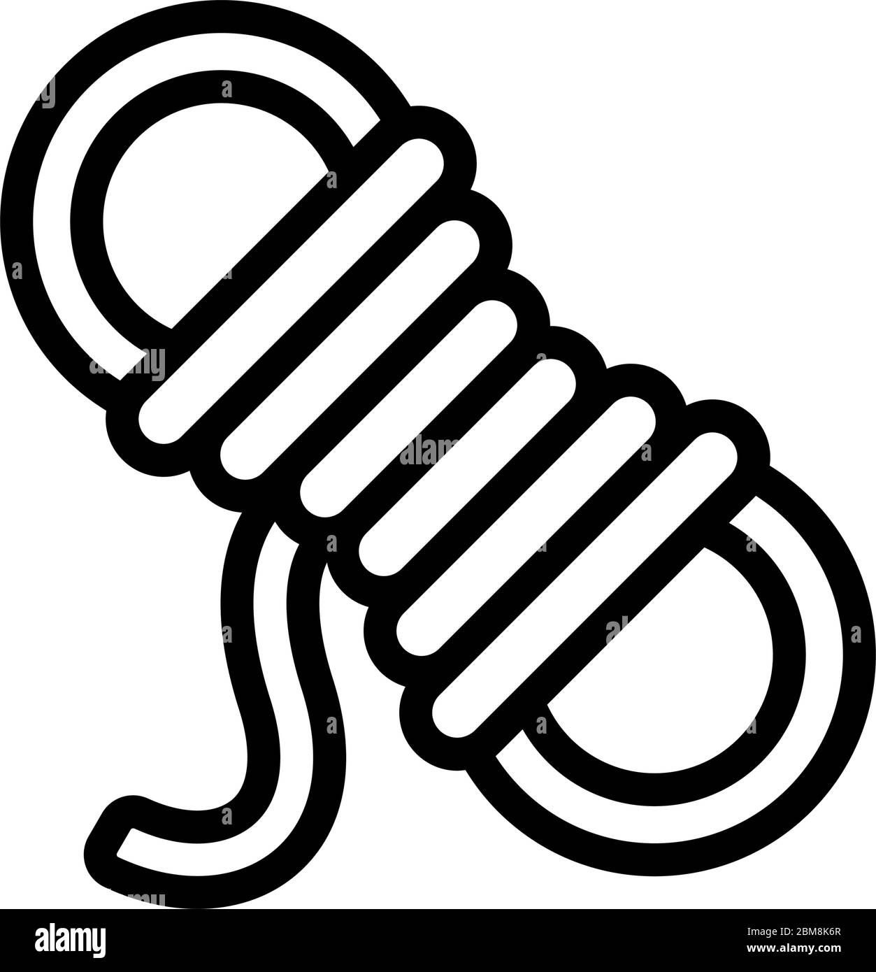 Gewickelte Seil Symbol Vektor Umriss Illustration Stock-Vektorgrafik ...