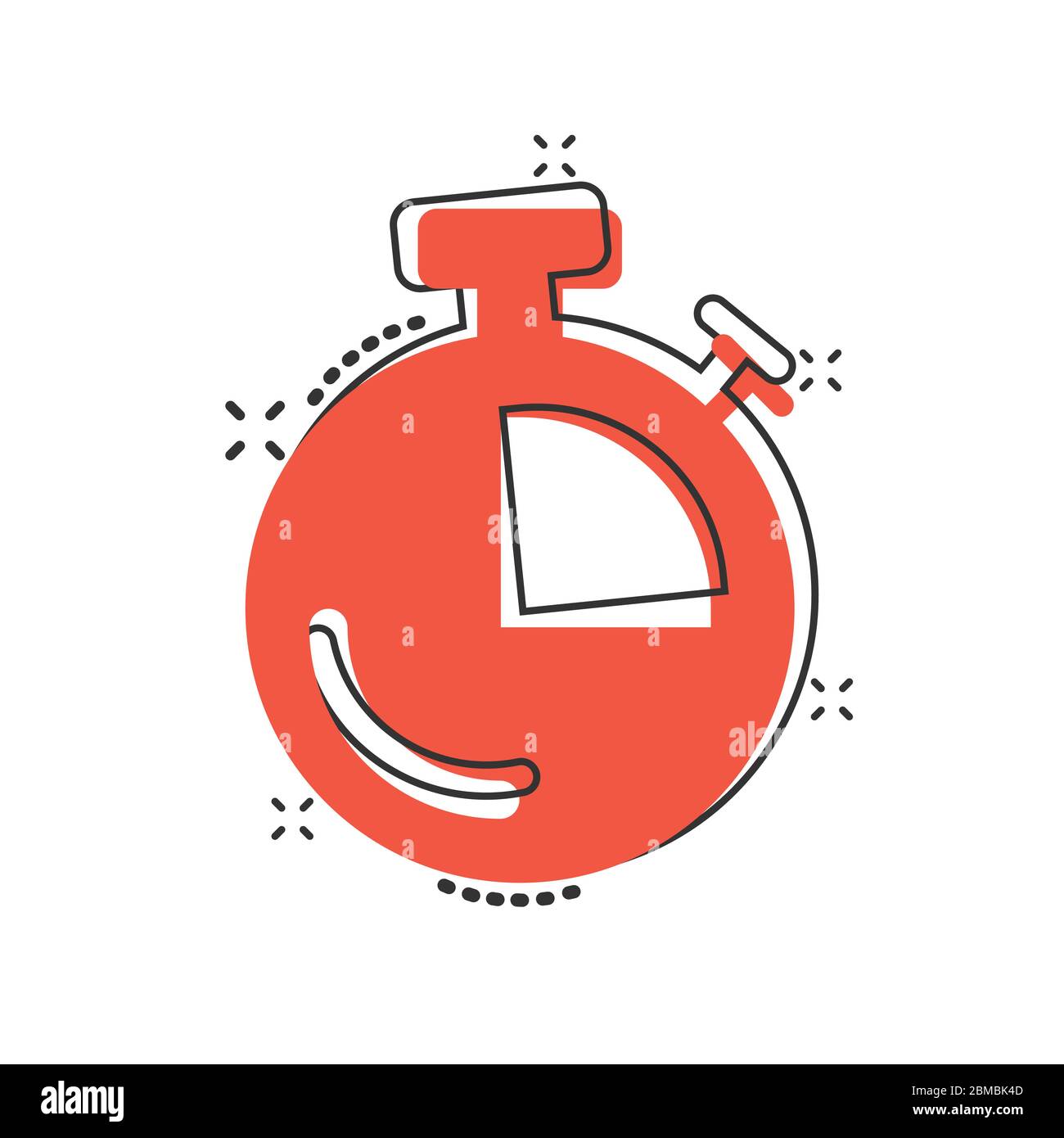 Uhr-Ikone im Comic-Stil. Schauen Sie Cartoon Vektor-Illustration auf ...