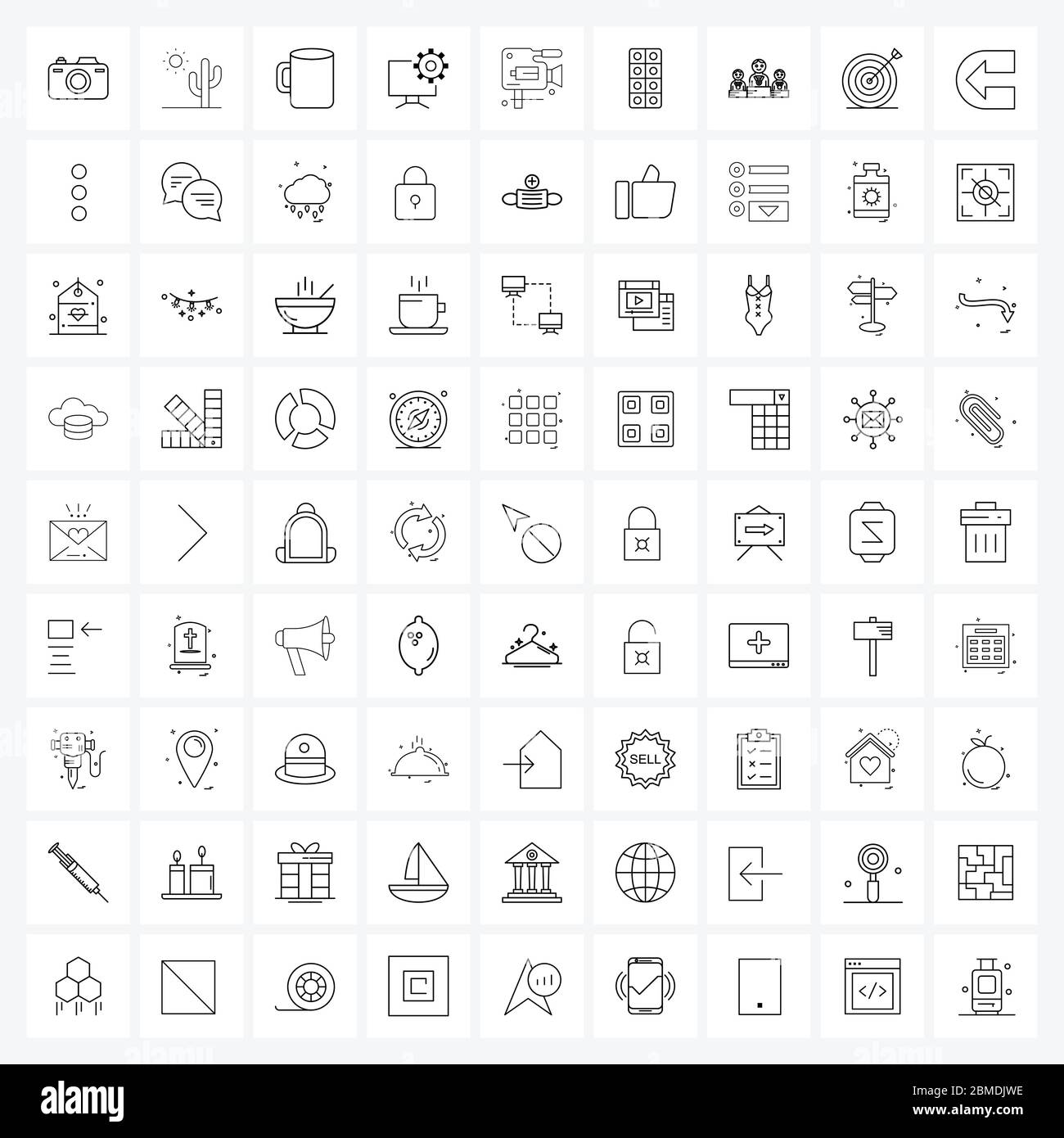 Moderne Vektor-Linie Illustration von 81 Simple Line Icons von kam ...